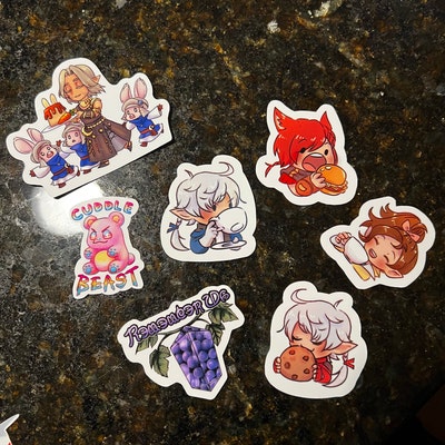 Final Fantasy 14 FFXIV Endwalker Low Poly Grapes Squapes 2.5 Sticker ...