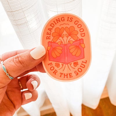Reading is Good for the Soul Sticker Book Sticker Library Sticker - Etsy