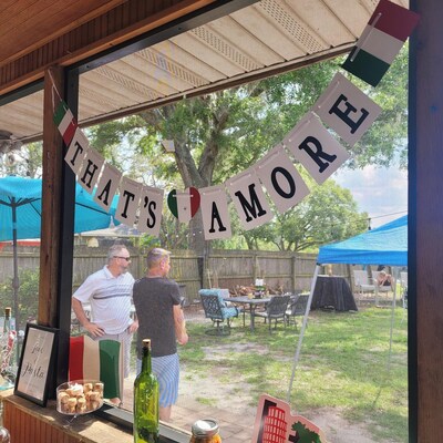 Customizable Italian Happy Birthday Banner That's Amore Italy Italia ...