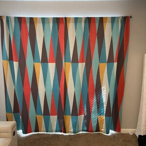 Atomic Starburst Diamond Mid Century Modern Retro Area Rug for Living ...