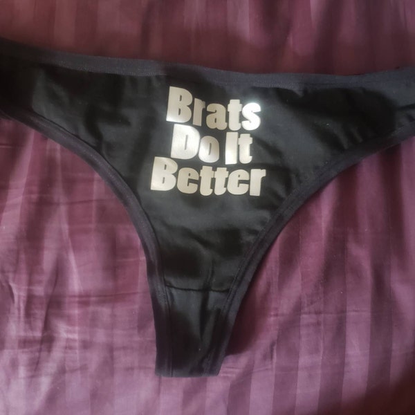 Custom Personalized Thong Panties With Your Words Custom Printed Fun ...