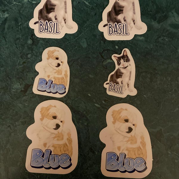 Personalized Dog Stickers - Hand Drawn | Custom Pet Sticker, Custom Dog ...