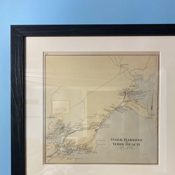 YORK Harbor, Maine 1890 Map, Replica or GENUINE ORIGINAL - Etsy