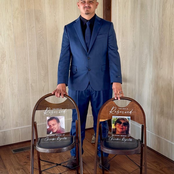 Reserved Memorial Sign, Personalized Memorial Plaque, in Loving Memory ...