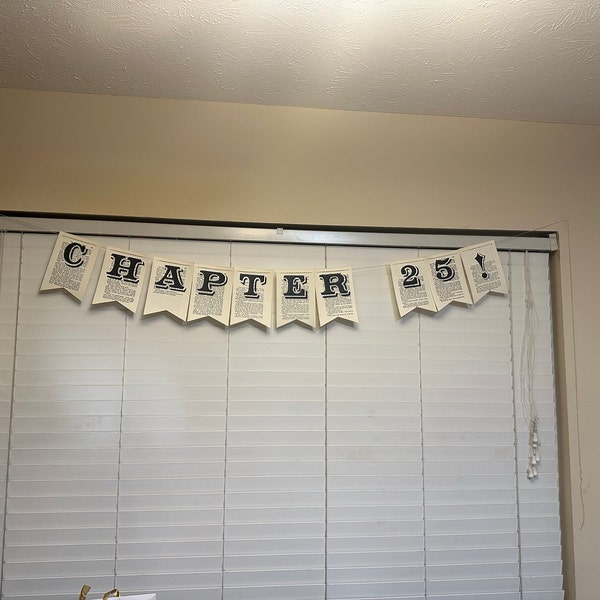 Birthday Banner, Bookish Party Decor, Bookworm Themed, Book Lover Gift ...