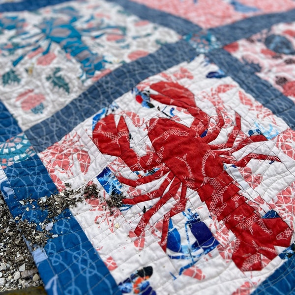 The Lobster Quilt Block 47 12 Inch PDF Paper Piecing Pattern - Etsy