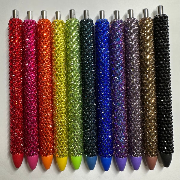Crayon Inspired Custom Rhinestone Pens - Etsy