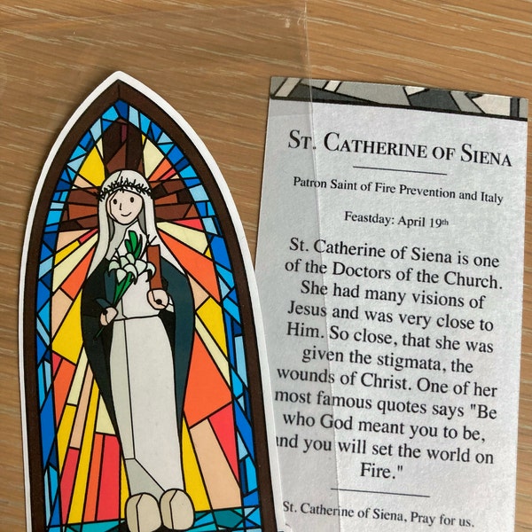 St. Catherine of Siena Saint Sticker | Vinyl Sticker | Catholic Saint ...