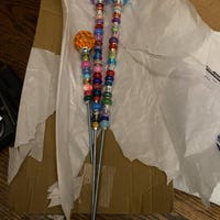 14 Inch Jeweled Garden Stake, Planter Stake, Round Prism Garden Stick ...