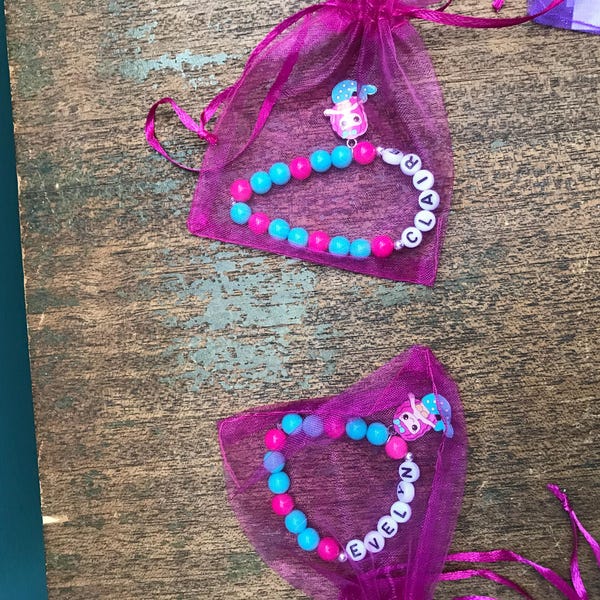 Personalized Tropical Flower Charm Bracelet - Perfect Luau Party Favor ...
