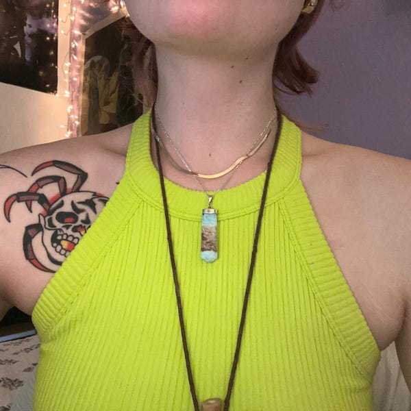 14K Gold Fringe Necklace on 925 Sterling Silver Cleopatra Necklace ...