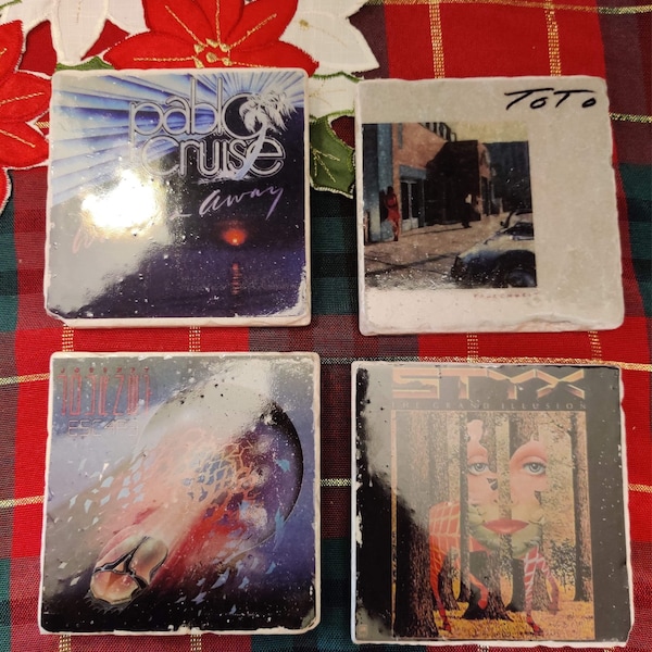 Album Cover Coasters, Handmade, Custom, Music Lover Gift, Musicians ...