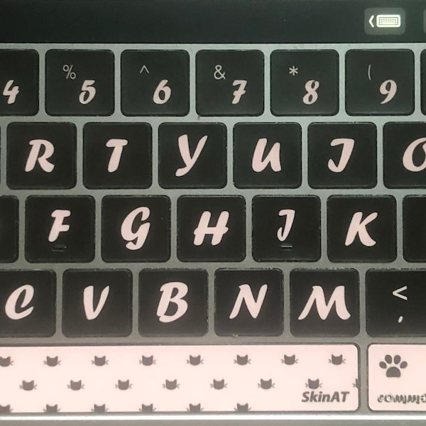 Black Cat Stickers Laptop Keyboard Cover Vinyl MacBook Keyboard Decal ...