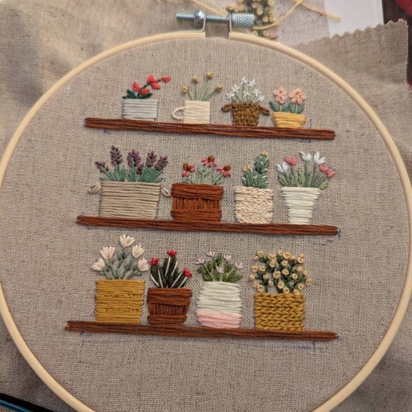 The Flower Shop Embroidery Pattern - Instant Digital Download - PDF ...