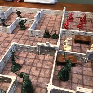 D&D Dungeon Walls Diamondlock Modular Low Brick Dnd 3d Printed - Etsy