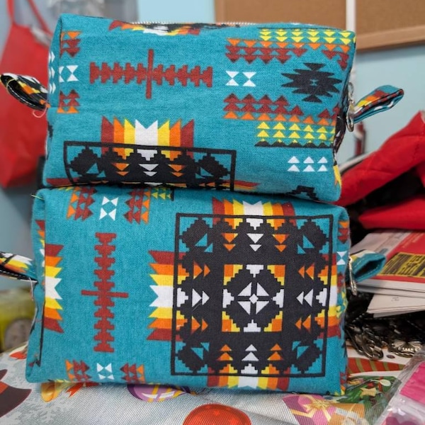 Two-toned Boxy Pouch PDF Sewing Pattern | 4 Sizes | Makeup and Toiletry ...