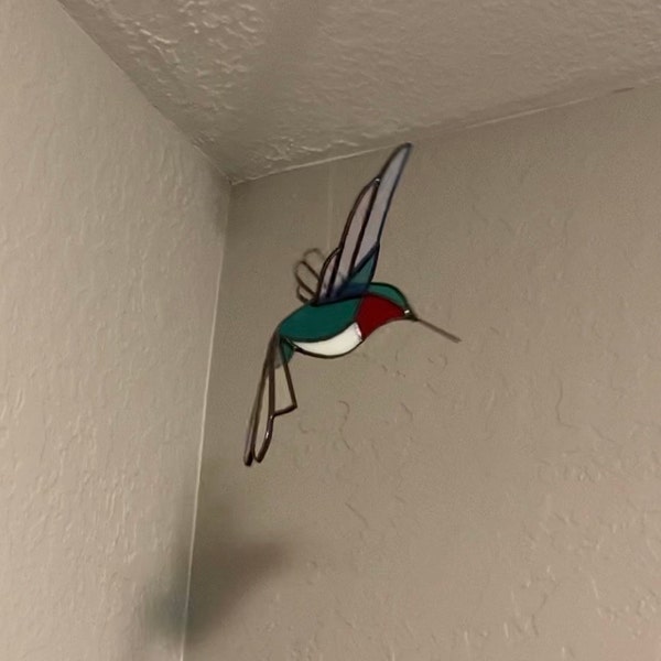 Stained Glass 3D Hummingbird Suncatcher - Etsy