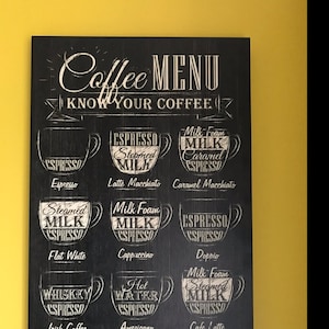 Coffee Signs for Kitchen Wall Art Rustic Wood Decor Coffee Bar Sign ...