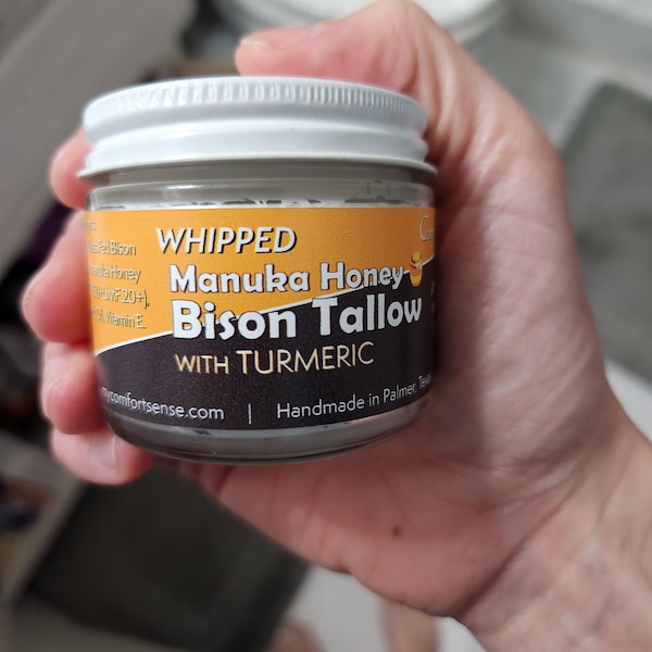 Turmeric Bison Whipped Tallow With Manuka Honey (850+MGO Manuka Honey ...