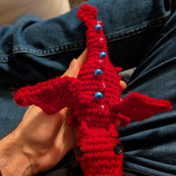 Beaded Fidget Dragon Crochet Pattern: Beginner Friendly, No Sew ...