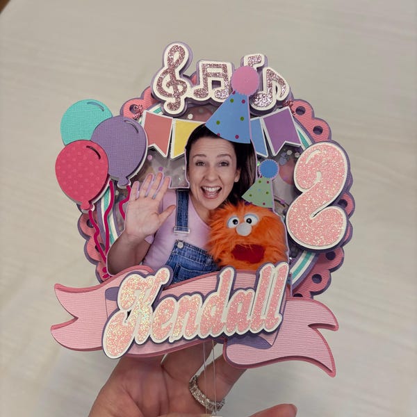 Digital Ms. Rachel Happy Birthday Only Printable Banner | Flowers and ...