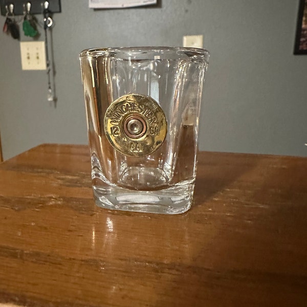 Handmade Bullet Square Shot Glass, 12GA Winchester or Remington Shot ...