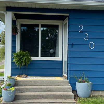 THIN MODERN White House Numbers, 8 Inch, 12 Inch, Front Door Numbers - Etsy
