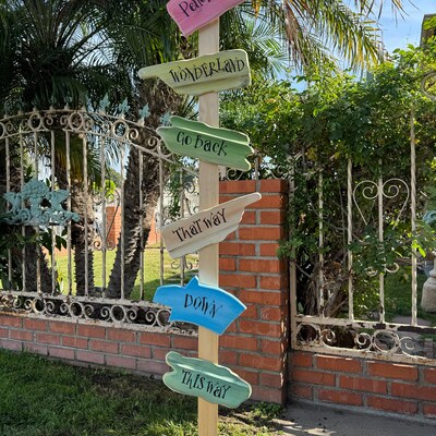 This Way That Way Not This Way Wonderland Fairytale Storybook Signpost ...