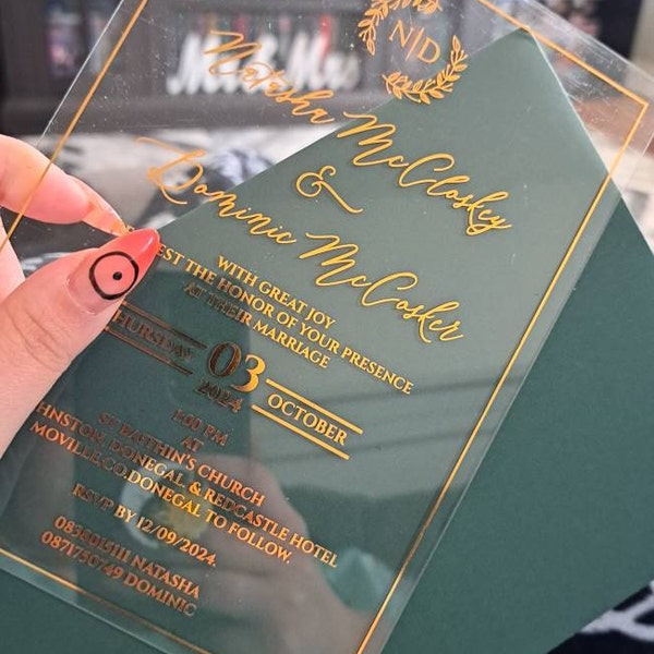 Arch-shape Acrylic Wedding Invitation - Arch Acrylic Wedding ...