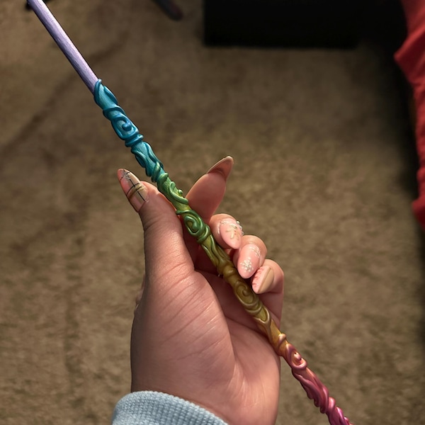 Witch Fairy Wands Wand Crystal Black and Pastel Magic Wand - Witch Wand ...