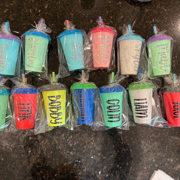 Neon Summer Personalized Party Favor Color Changing Cold Cups - Etsy