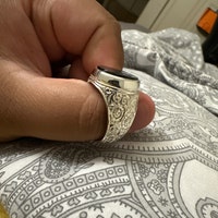 Real Yemeni Aqeeq Ring Kabadi Black Dark Deep Blood Red Aqeeq Ring Akik ...