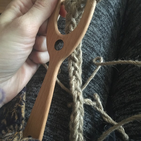 Lucet, Beech Wood, Knitting Fork, Weaving Fork, Cord Making, Wooden ...