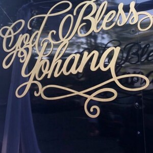 Custom God Bless Name Sign / God Bless Sign / Custom Name Sign / Custom ...