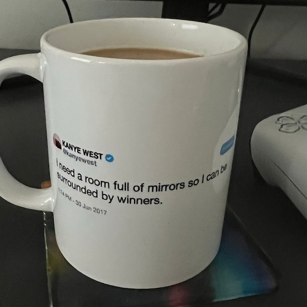 Kanye West Tweet Mug - Surrounded by Winners Kanye Tweet - Kanye Loves ...