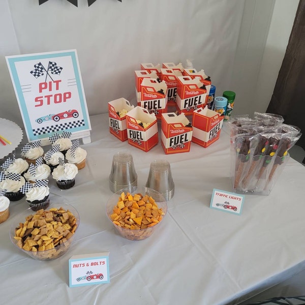 Pit Stop Vintage Race Car Sign, Race Car Birthday Party, Race Car ...