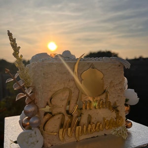 Umrah Mubarak Acrylic Cake Toppers Eid Umrah Hajj Cake Topper Eid ...