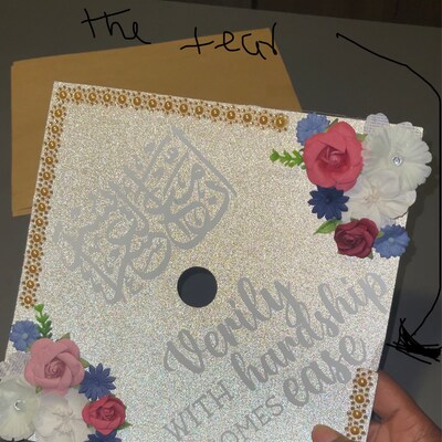 Custom Islamic Graduation Cap Hand Painted Cap 3D Highschool, College ...