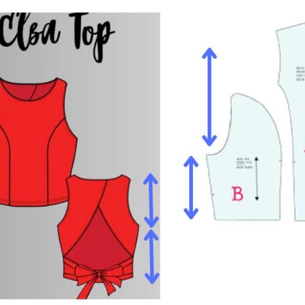 Halter Crop Top Sewing Pattern| Women Sewing Pattern Crop Top Sewing ...