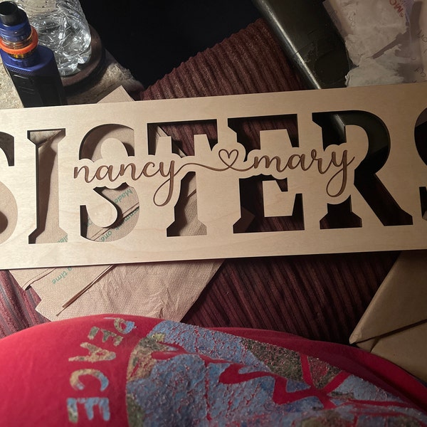 Personalized Sister Wood Sign Home Decor, Gift for Sister, Sister ...
