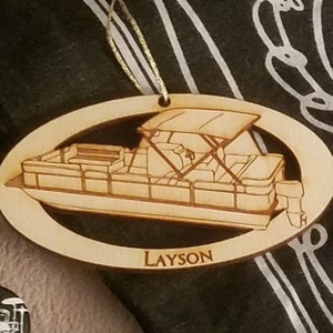 Personalized Pontoon Boat Ornament Pontoon Boat Gift Pontoon Boat ...