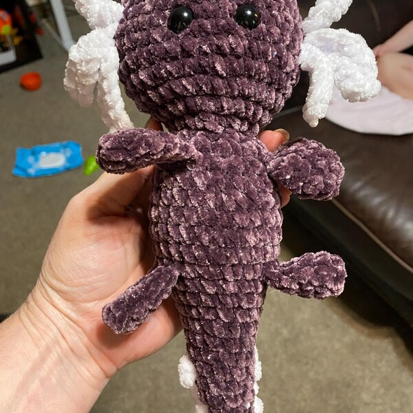 No Sew Axolotl Crochet Pattern, Cute Flower Axolotl No Sew Amigurumi ...