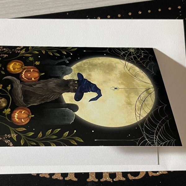 Witchy Halloween Card Pack of 5, Assorted Illustration Cards, 4"x6 ...