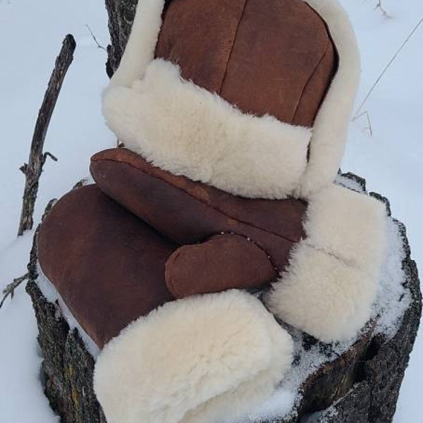 DIY Style Sheepskin Mitten Patterns Leathercraft Kit Patterns and ...