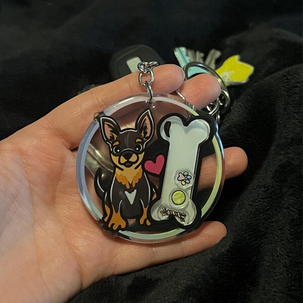 Liver Shih Tzu Keychain, Shih Tzu Dog Keyring, Shih Poo Dog Charm, Shih ...