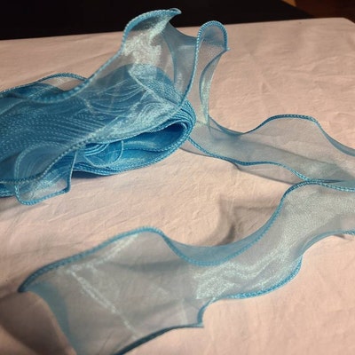 5 Meters 14cm 5.51 Wide Blue Ruffle Pleat Wrinkle Fabric Dress Skirt ...