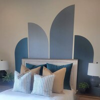 Boho Colorblock Wall Decal | Mid Century Wall Art | Arch Wall Decal ...