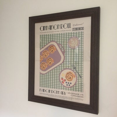 Cinnamon Roll Poster, Kitchen Poster, Kitchen Print, Food Poster ...