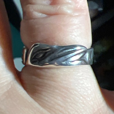 Alaskan Native Style Silver Lovebirds Ring, Raven and Eagle, Cast in ...