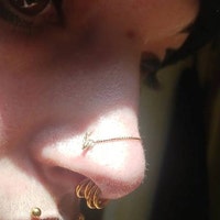 14k Solid Gold Koi Fish Cartilage Earring Tiny Tragus Stud Helix Conch ...